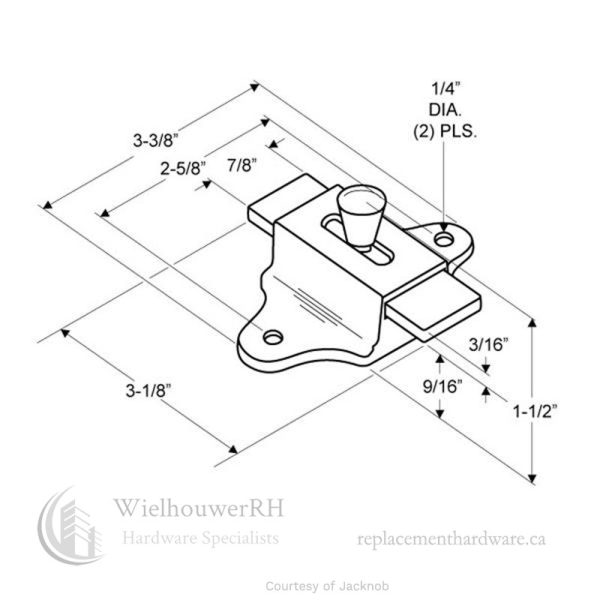 6540 Latch Slide Surface Mount, ADA, SAN 7431 » Wielhouwer Replacement ...