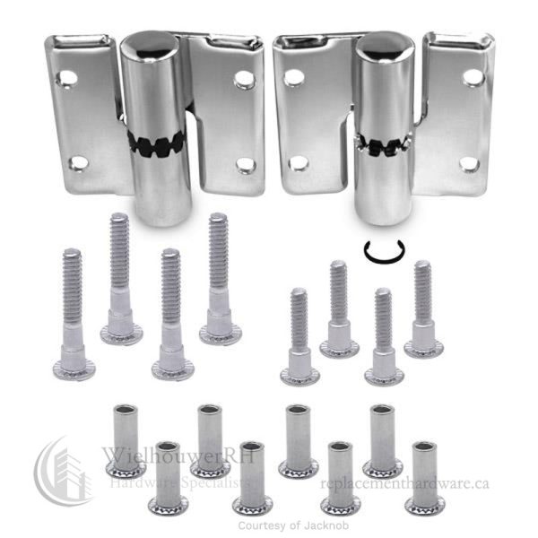 7021 Hinge Surface Mounted (LH-IN/RH-OUT) 3/32" x 3" Brass/Chrome ...