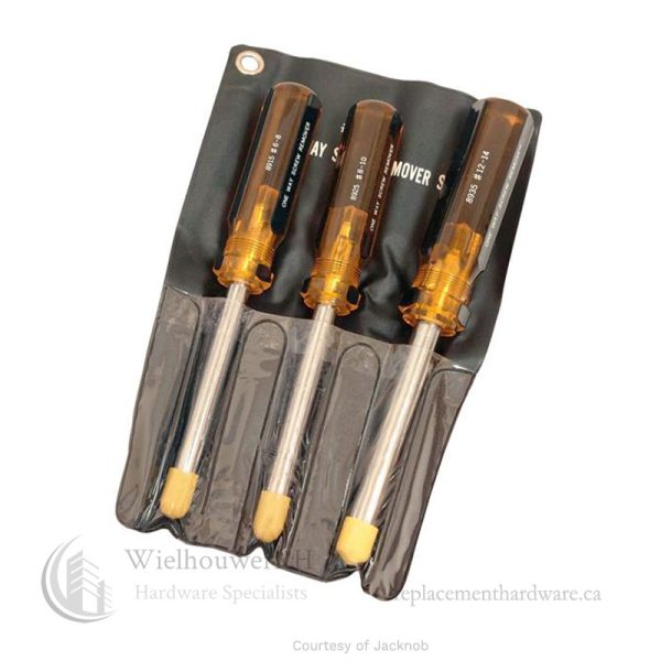 8905 One Way Screw Remover, 3 Pack, #6-14 » Wielhouwer Replacement Hardware